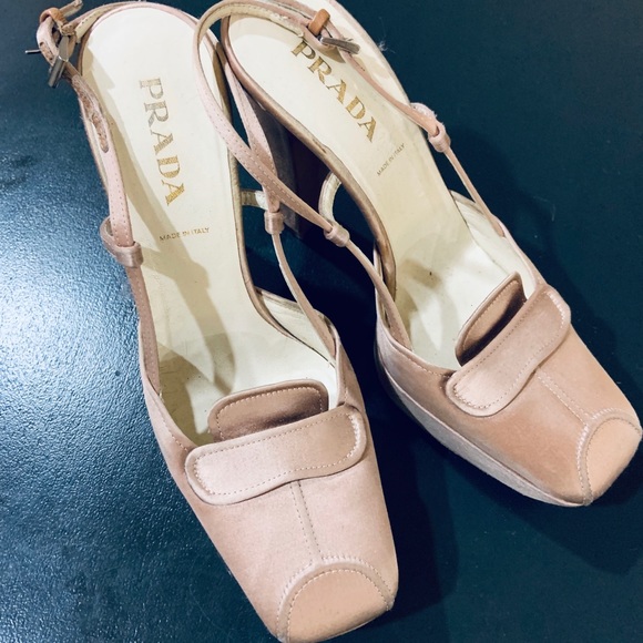 Shoes | Prada Satin Pink Platform High Heel 6 | Poshmark